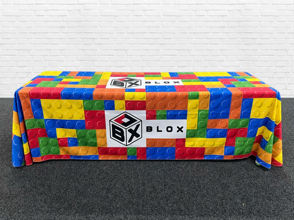 Printed Tablecloths - Full Colour, No Minimum, Fit Standard Trestle Tables