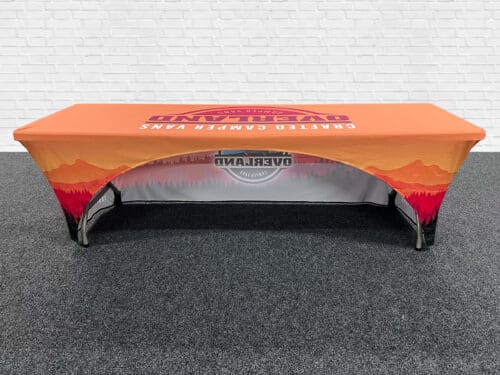 Printed Stretch Table Cover - Fit Standard Trestle Tables