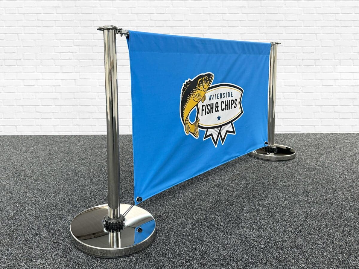 Cafe Barriers | Printed Cafe Banners | Pavement Barriers