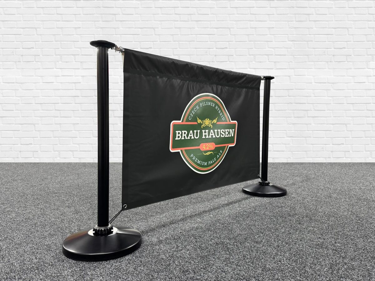 Cafe Barriers | Printed Cafe Banners | Pavement Barriers