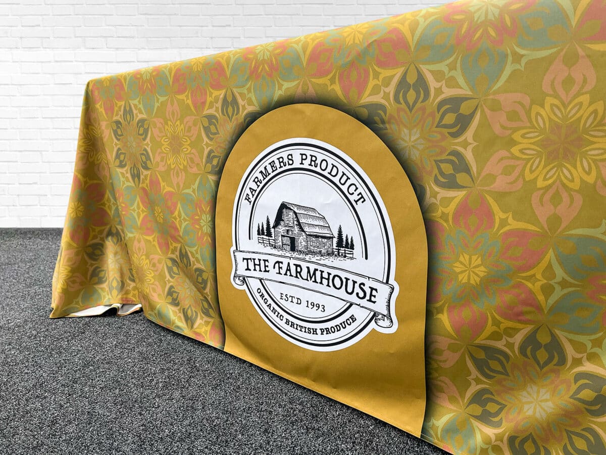 Custom Size Printed Tablecloths - Full Colour, Any Size, No Minimum