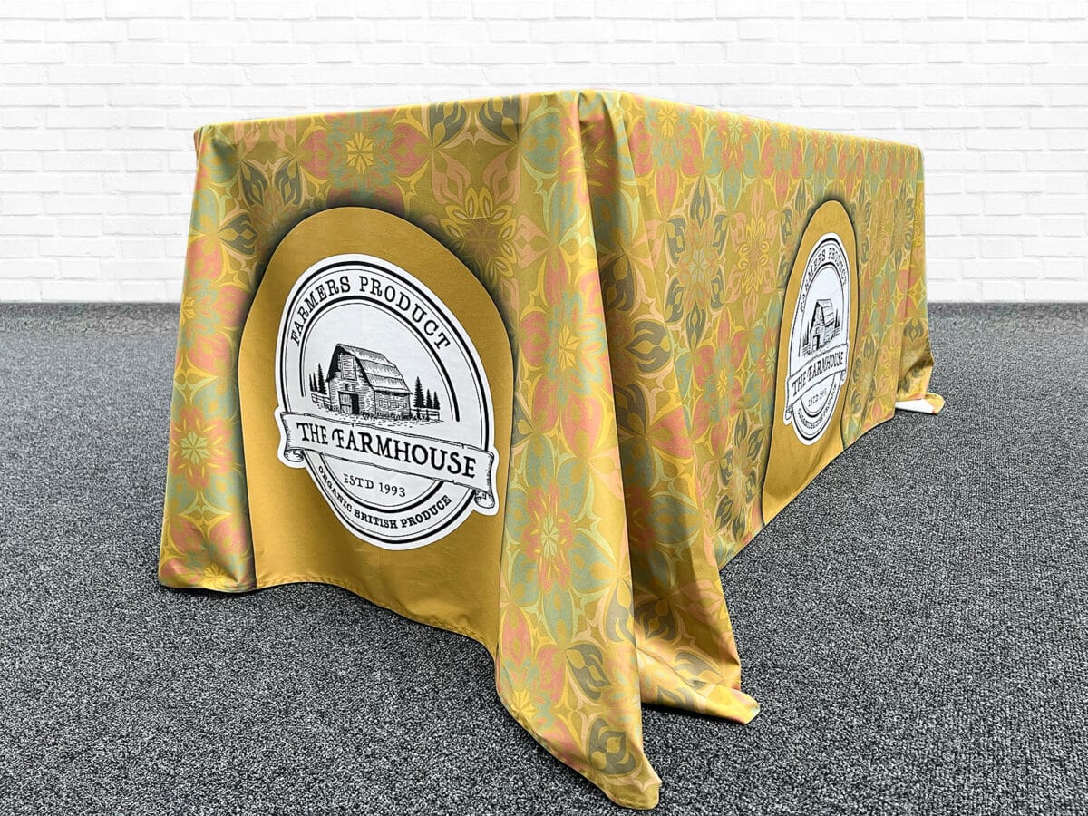 Custom Size Printed Tablecloths - Full Colour, Any Size, No Minimum