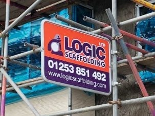 Scaffold Signs: Steel Frame & Full Colour | Banner World